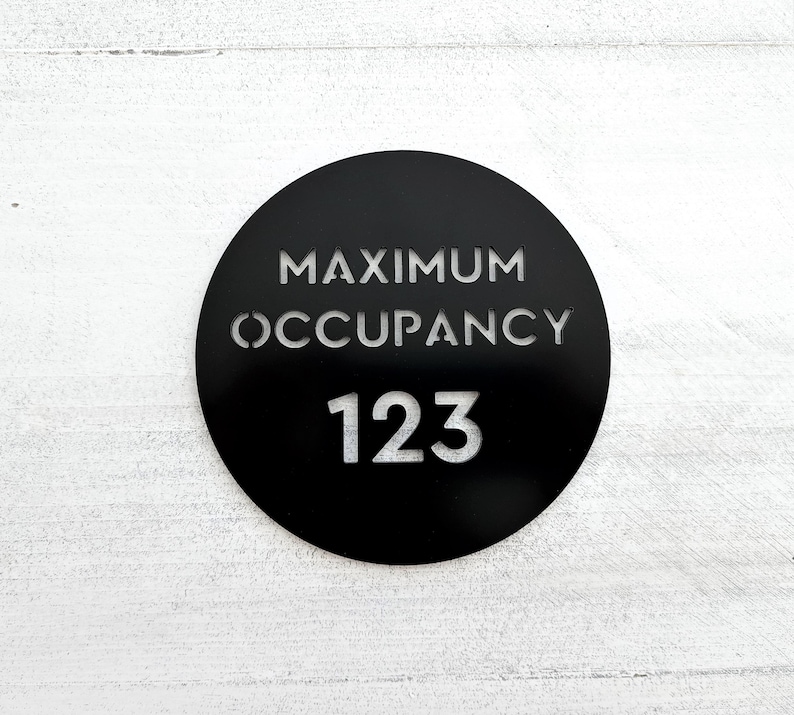 Maximum Occupancy Sign. Maximum Capacity Sign for Business. Room ...