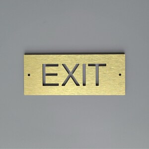 Aluminum Exit Sign. Metal Exit Door Sign. Safety Business Sign. - Etsy