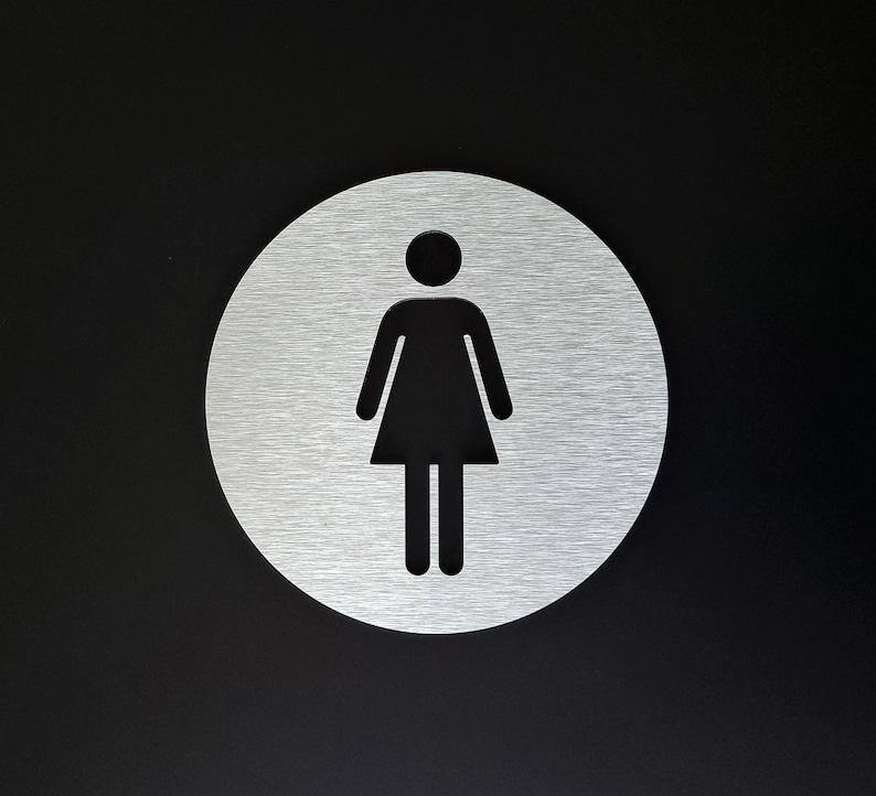 Female Restroom Door Sign. Metal Bathroom Sign. Women's - Etsy
