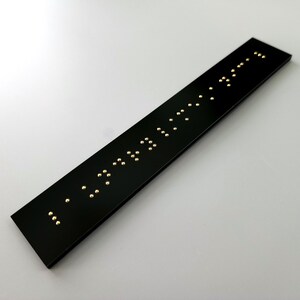 Custom Braille Plaques. Braille Signs With Custom Text. Grade 2 Domed ...