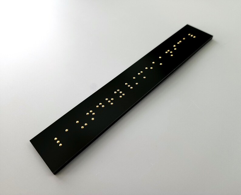 Custom Braille Plaques. Braille Signs With Custom Text. Grade 2 Domed ...