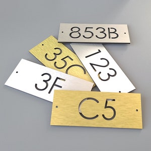 Apartment Numbers. Hotel Room Numbers. 2" X 5" Aluminum Door Number ...
