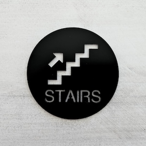 Stairs Arrow Sign. Information Signs. Directional Stairs Signs ...