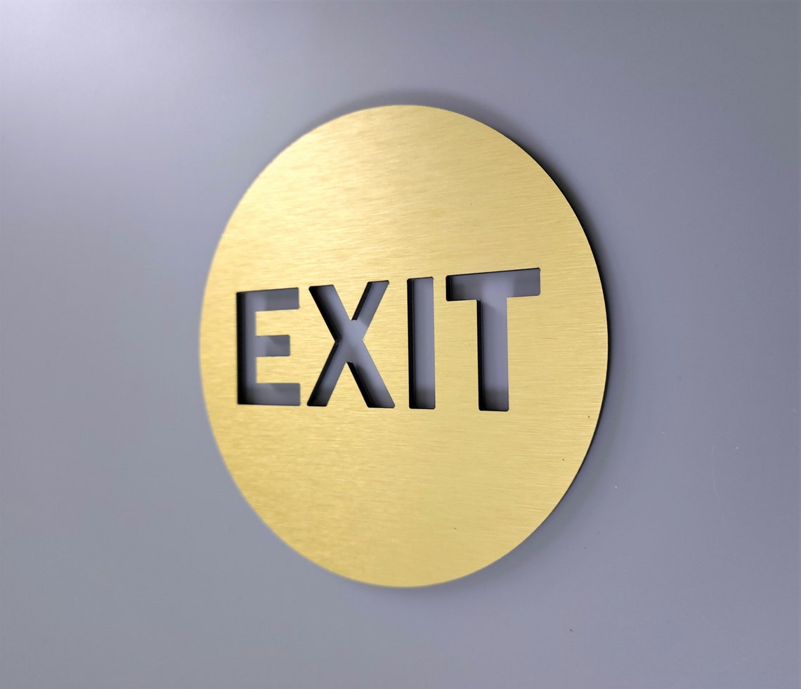 Exit Door Sign. Informational Safety Signs. Modern Office - Etsy