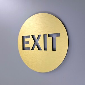 Exit Door Sign. Informational Safety Signs. Modern Office - Etsy