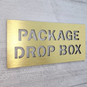 Package Drop Box Sign. Please Leave Packages in the Box Sign. Sign for ...