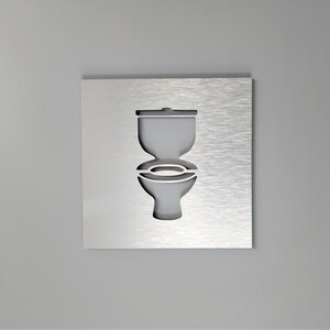 Toilet Symbol Sign. Square Bathroom Sign. Restroom Signs With Toilet ...