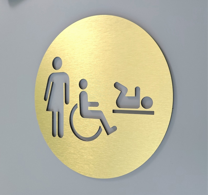 Family Restroom Sign. Baby Changing Table Symbol. Handicap Accessible ...