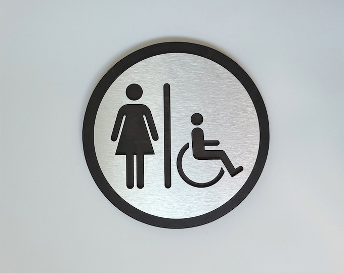 Women Restroom Door Sign. Female Bathroom Sign. Wood. Womens - Etsy
