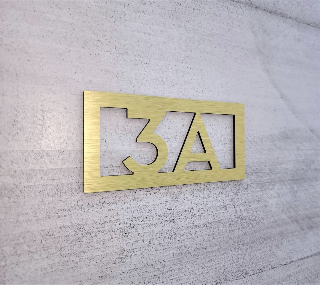 Custom Door Number Plaque. Modern Apartment Numbers. Hotel Room Number ...
