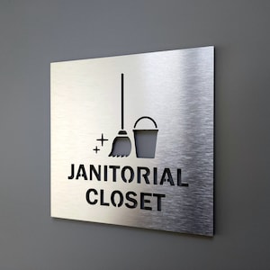 Janitorial Closet Sign. Janitorial Room Door Signs. Janitor's Closet ...
