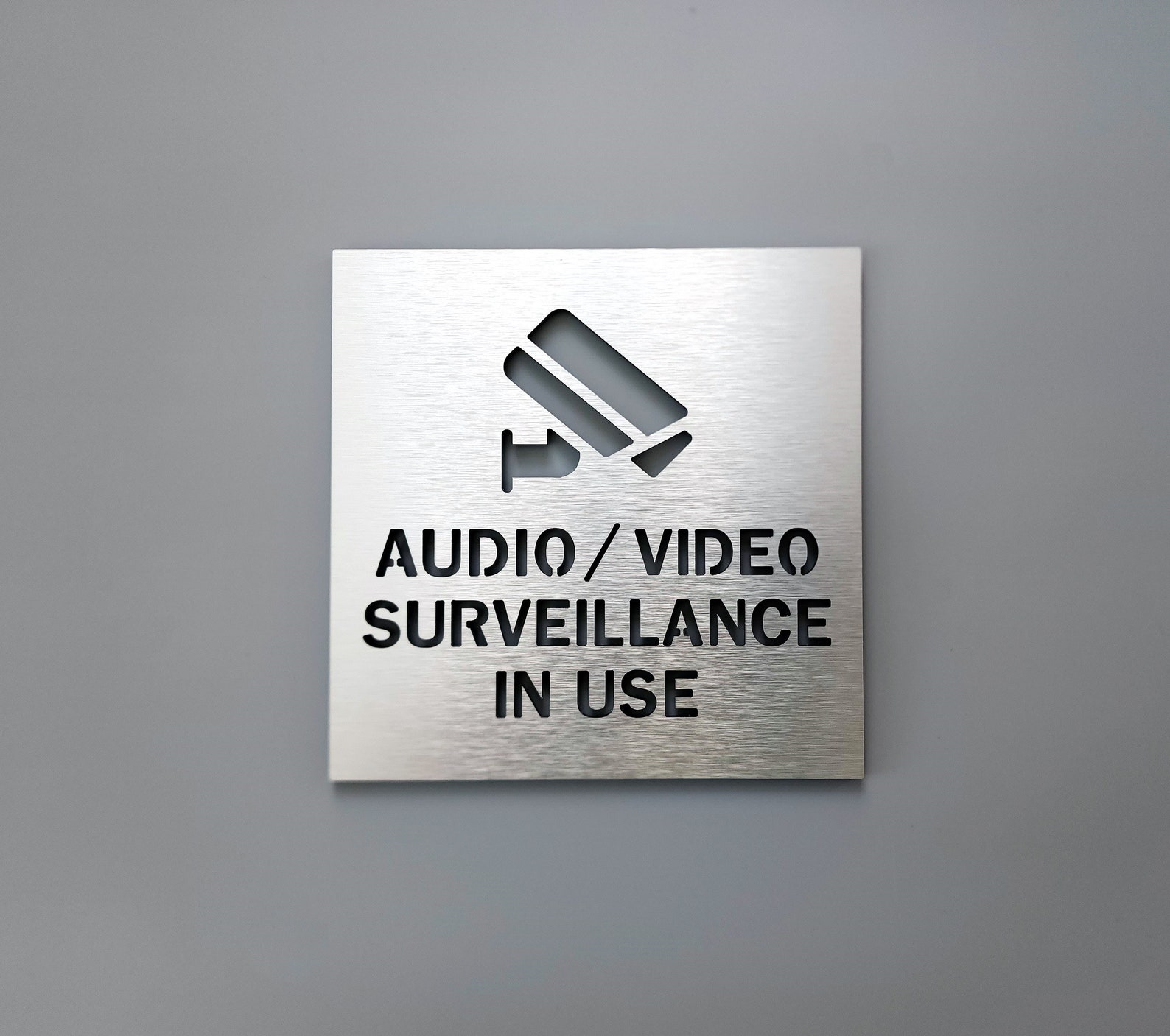 Video and Audio Surveillance in Use. Video and Audio Security Sign ...