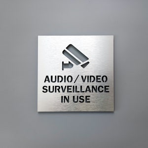 Video and Audio Surveillance in Use. Video and Audio Security Sign ...