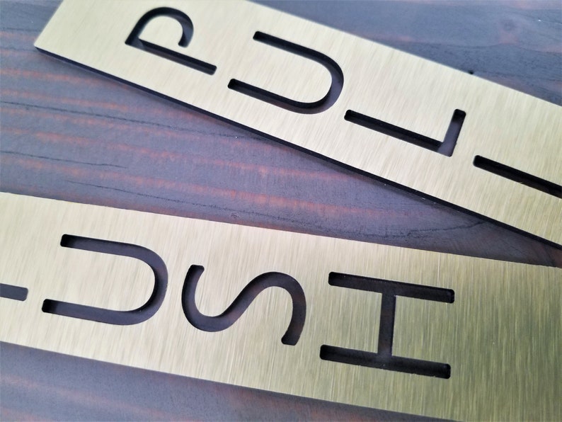 PUSH and PULL Door Signs. Set of 2 Push/pull Metal Stickers. | Etsy