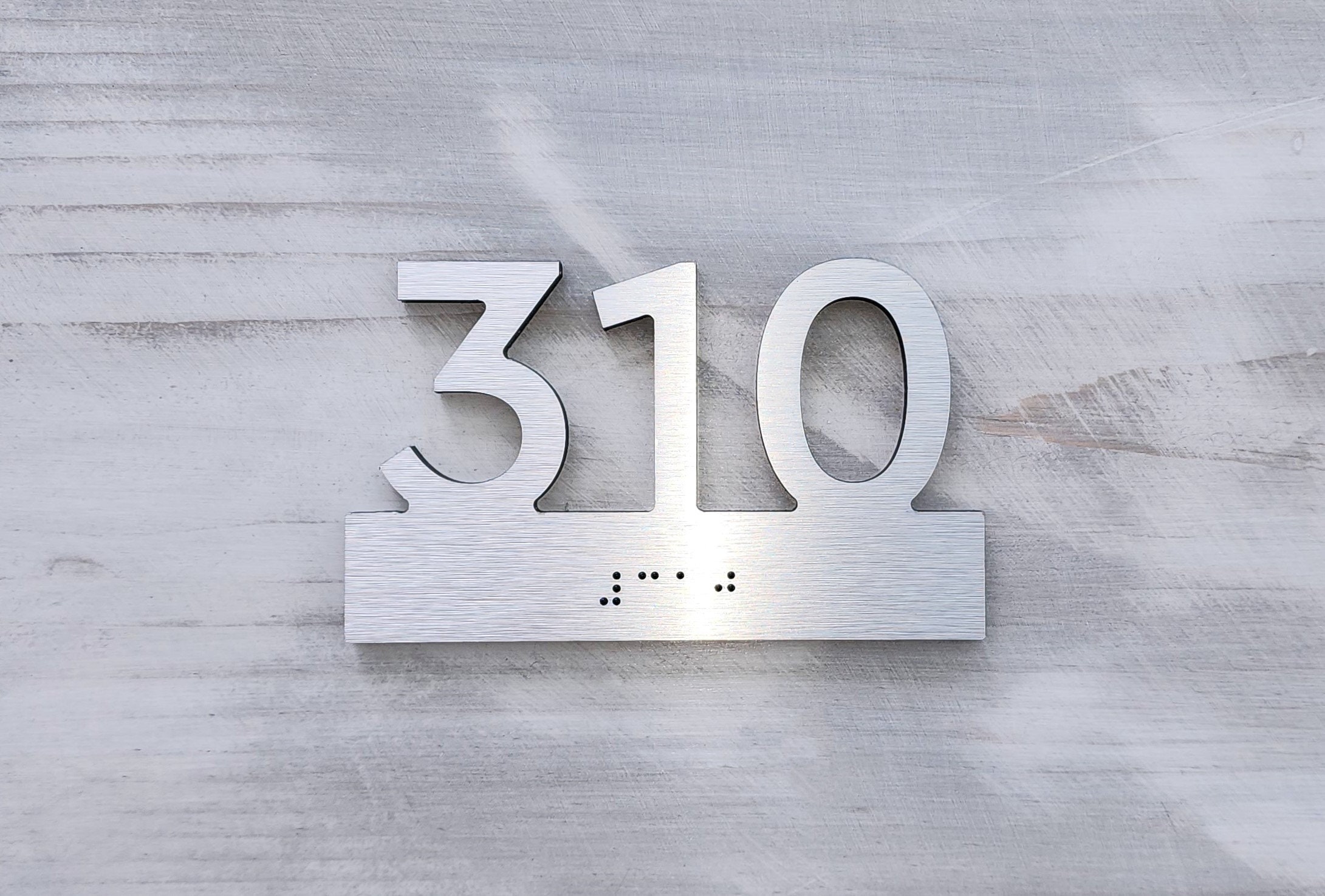 Room number signs with Grade 2 Braille. Custom door numbers with ...