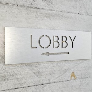 Lobby Sign With Arrow. Arrow Signs. Directional Lobby Sign. Information ...