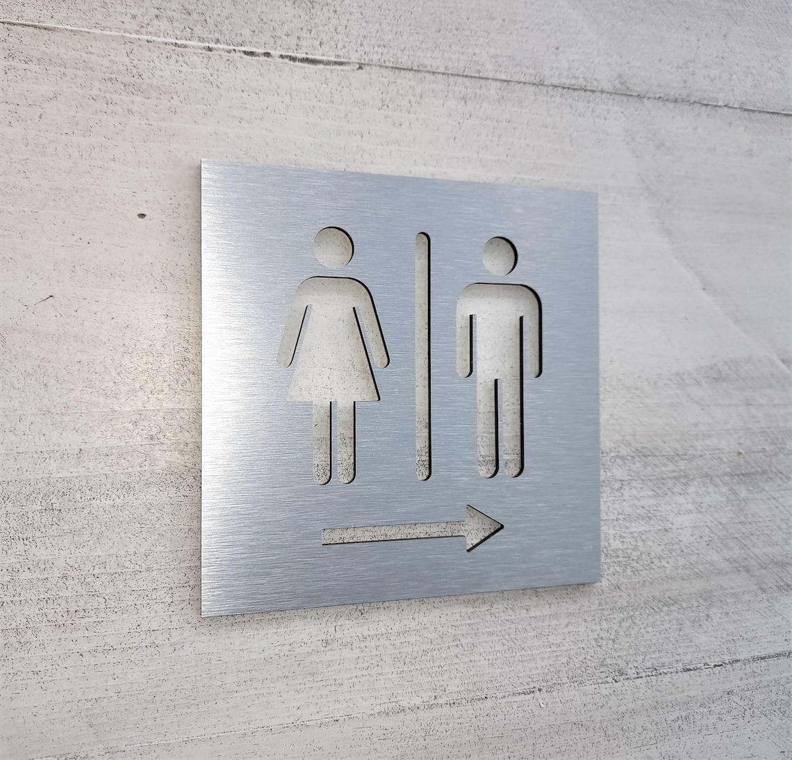 Restroom Arrow Sign. Bathroom Signs With Arrow. Directional - Etsy