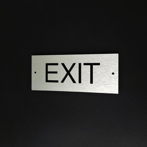 Aluminum Exit Sign. Metal Exit Door Sign. Safety Business Sign. - Etsy