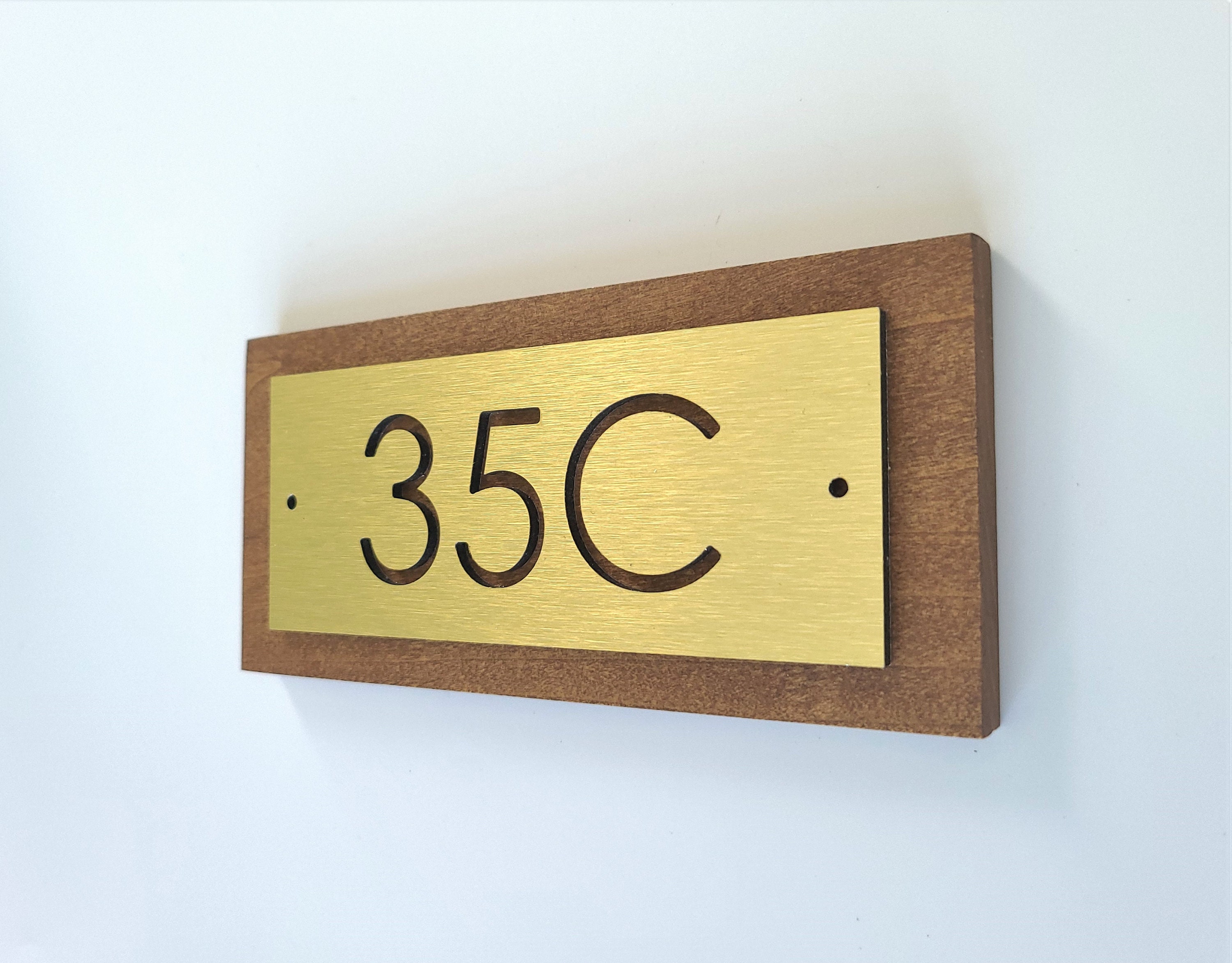 Hotel room numbers. Modern apartment numbers. Door number plaque.