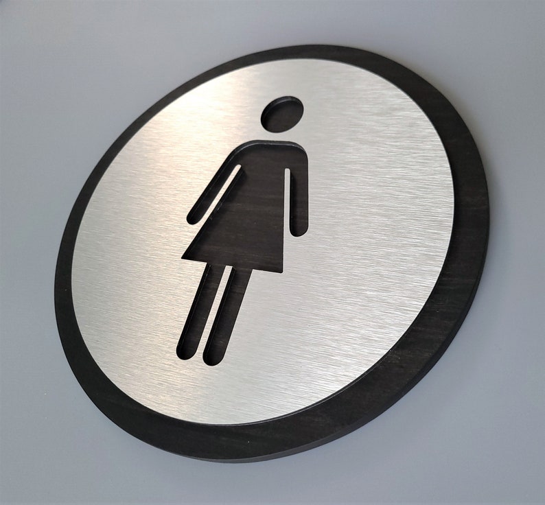 Female Bathroom Sign. Women's Restroom Door Sign. Women's Toilet ...