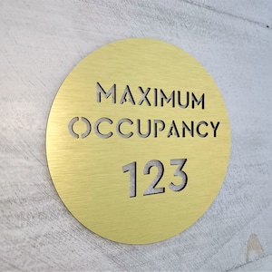 Maximum Occupancy Sign. Maximum Capacity Sign for Business. Room ...