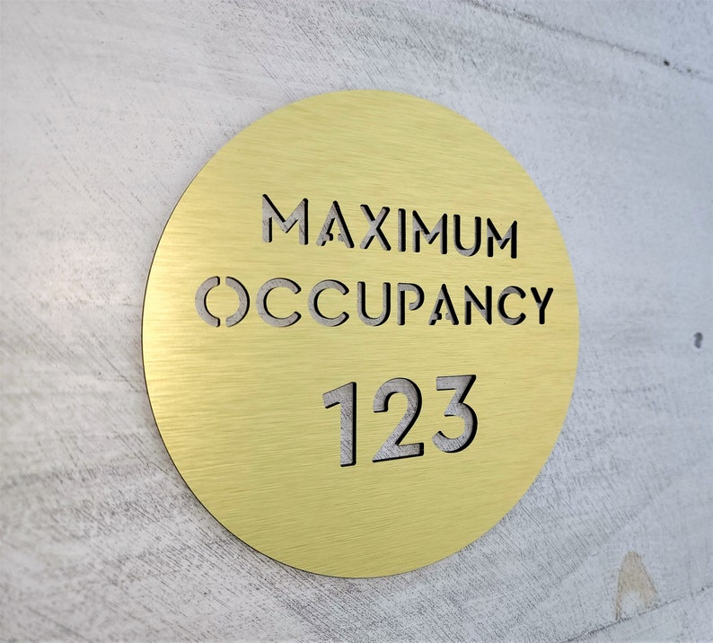 Maximum Occupancy Sign. Maximum Capacity Sign for Business. Room ...