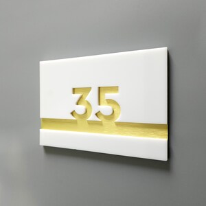 Custom Door Number Sign. White Room Number Signs. Apartment Numbers ...