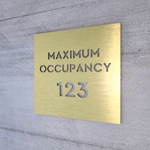 Maximum Occupancy Signs for Business. Maximum Capacity Sign. Room ...