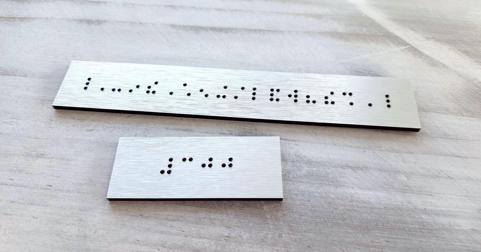 Custom Braille Plaques. Braille Signs With Custom Text. Grade 2 Domed ...