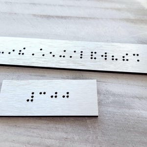 Custom Braille Plaques. Braille Signs With Custom Text. Grade 2 Domed ...
