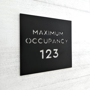 Maximum Occupancy Signs for Business. Maximum Capacity Sign. Room ...