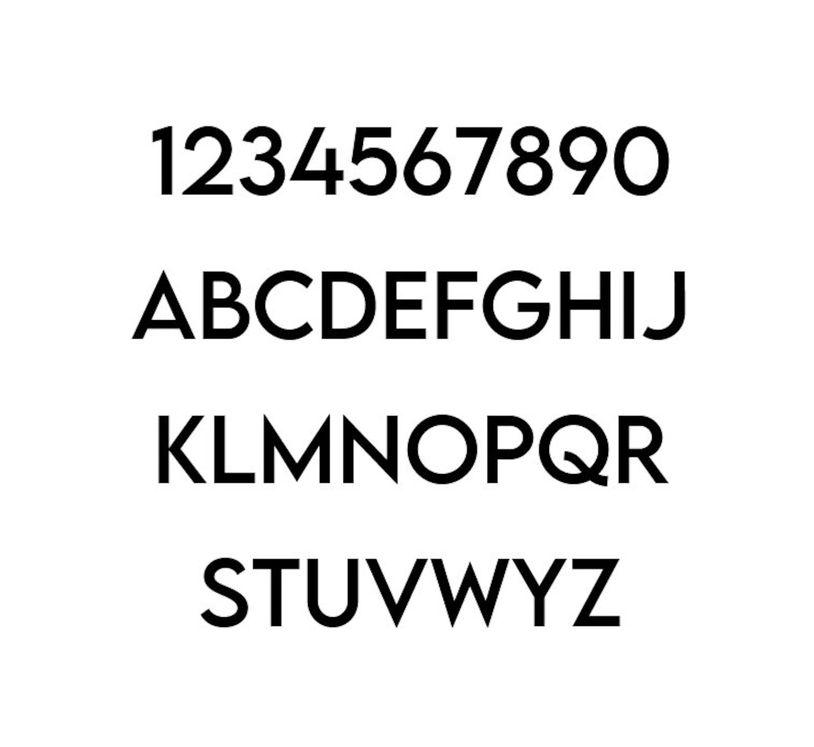 12 Inch Modern Numbers and Letters. Black White and Silver - Etsy