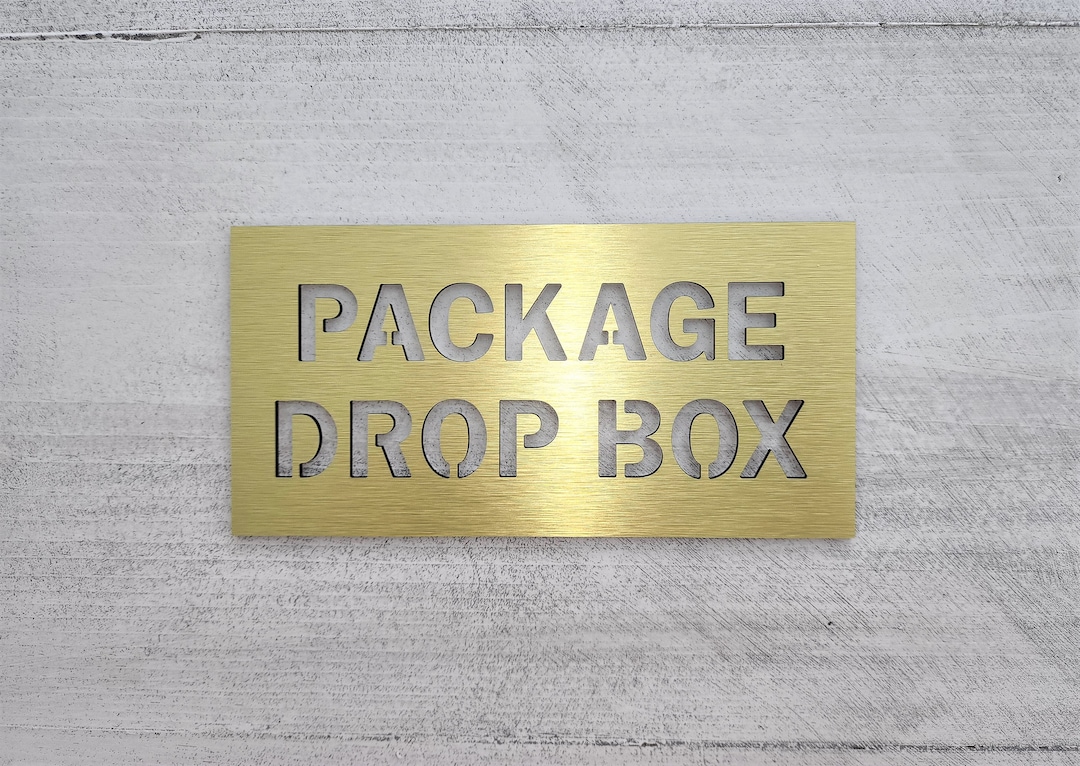 Package Drop Box Sign. Please Leave Packages in the Box Sign. Sign for ...
