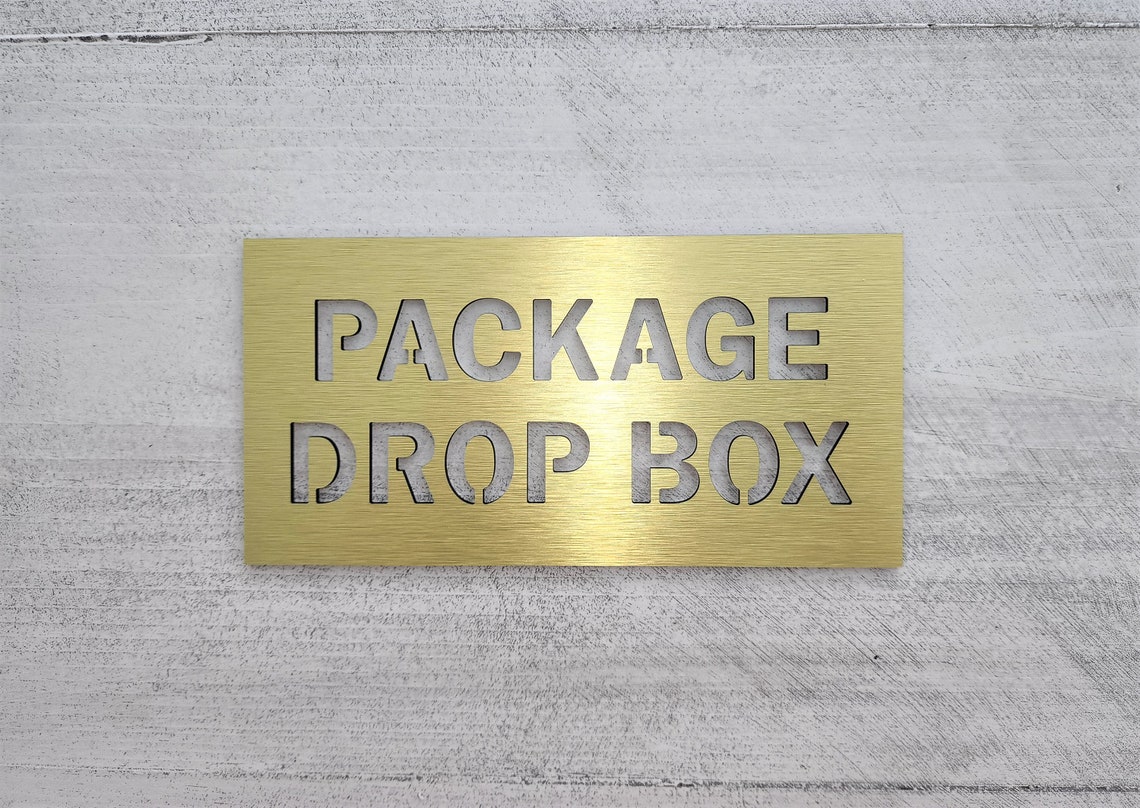 Package Drop Box Sign. Please Leave Packages in the Box Sign. Sign for ...