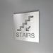 Stairs Signs With Arrows. Directional Stairs Sign. Stairway Signage ...