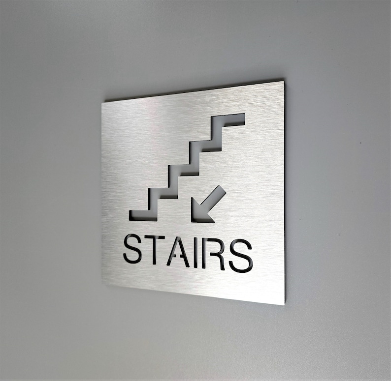 Stairs Signs With Arrows. Directional Stairs Sign. Stairway - Etsy