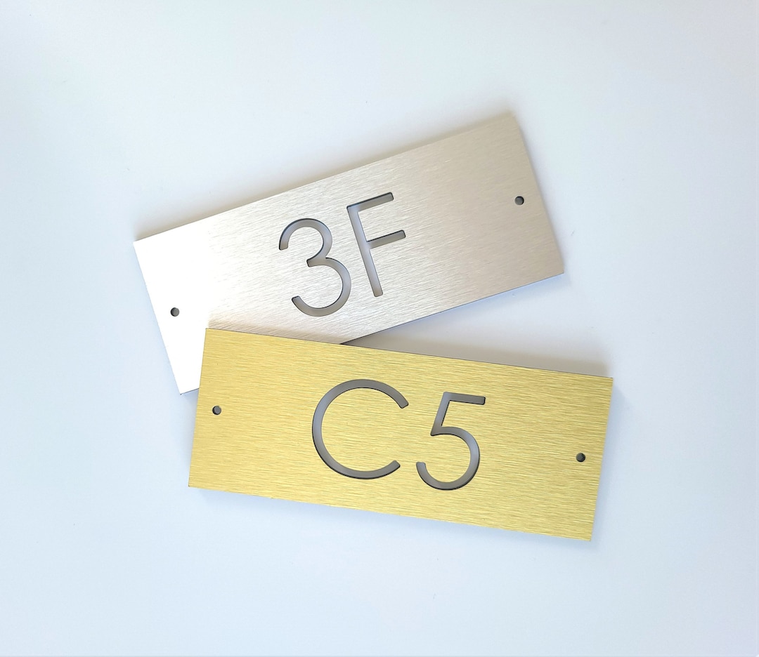 Apartment Numbers. Hotel Room Numbers. 2" X 5" Aluminum Door Number ...