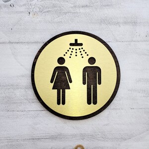 Shower Room Sign. All Gender Shower Door Sign. Shower Room Signage for ...