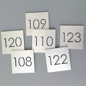 Square house number sign. Custom apartment numbers. Hotel room | Etsy