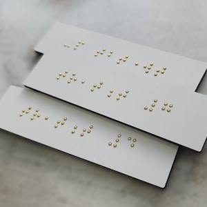 Custom Braille Plaques. Braille Signs With Custom Text. Grade 2 Domed ...