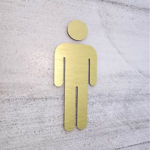 Male Figure for Bathroom Door. Fitting Room Signs. Metal Restroom ...