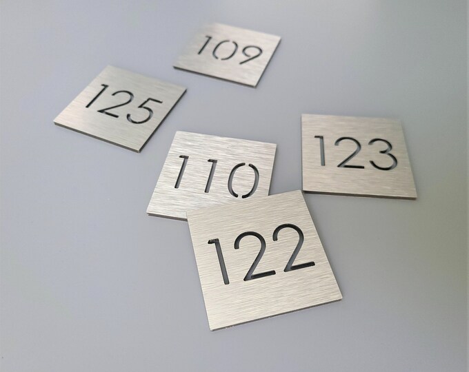 Square House Number Sign. Custom Apartment Numbers. Hotel Room | Etsy