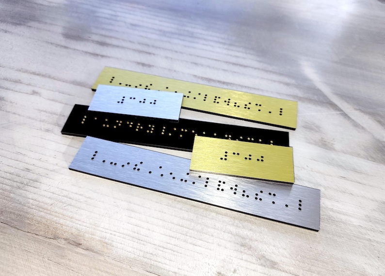 Custom Braille Plaques. Braille Signs With Custom Text. Grade 2 Domed ...