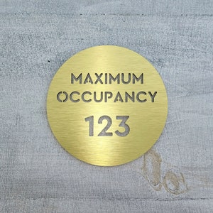 Maximum Occupancy Sign. Maximum Capacity Sign for Business. Room ...