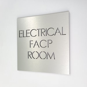 Custom Quote Business Sign. Modern Aluminum Office Signage. Custom Text ...