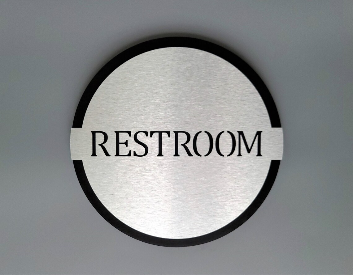 Restroom Sign. Bathroom Signs. Bathroom Door Sign. Toilet. - Etsy