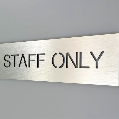 Employees Only Office Lettered Sign Private Keep Out Staff - Etsy