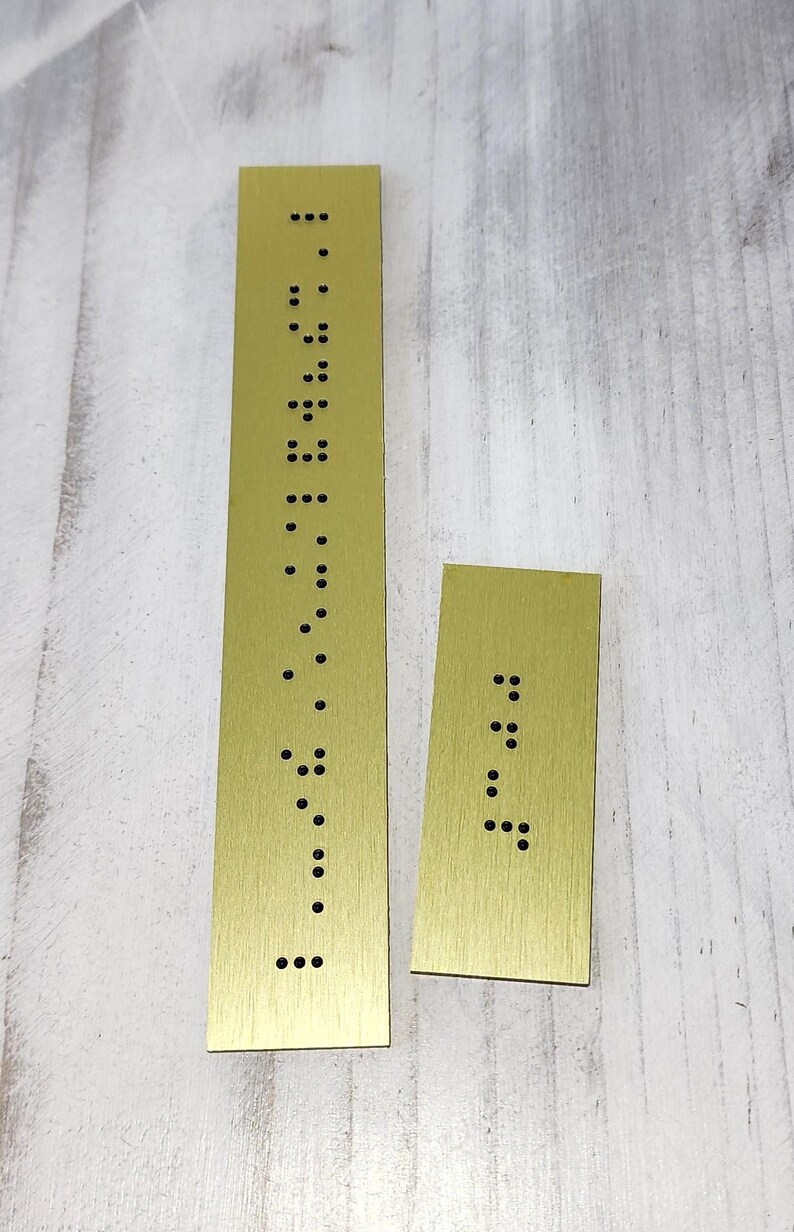 Custom Braille Plaques. Braille Signs With Custom Text. Grade 2 Domed ...