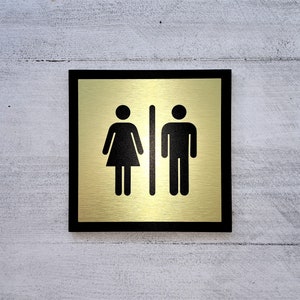 Unisex Restroom Door Sign. All Gender Bathroom Signs. Gender Neutral ...