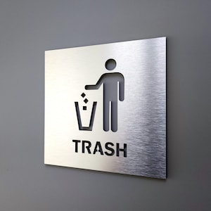 Trash Symbol Sign. Trash Bin Signs. Trash Can Label Signs. Garbage Sign ...